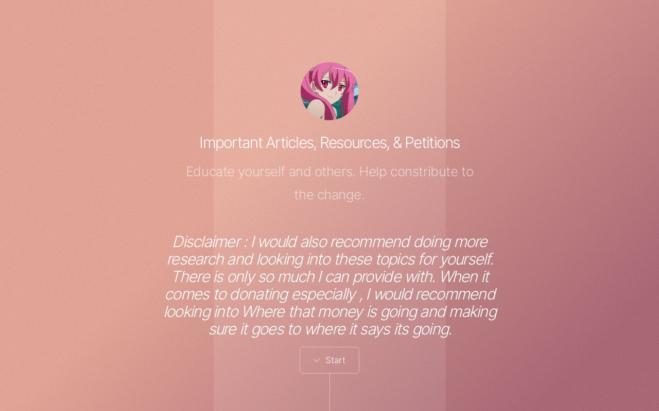 Important Articles, Resources, & Petitions